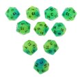 kurtrusly 10pcs Luminous Multi-Sided Dice Noctilucent D20 Dice Set for ...