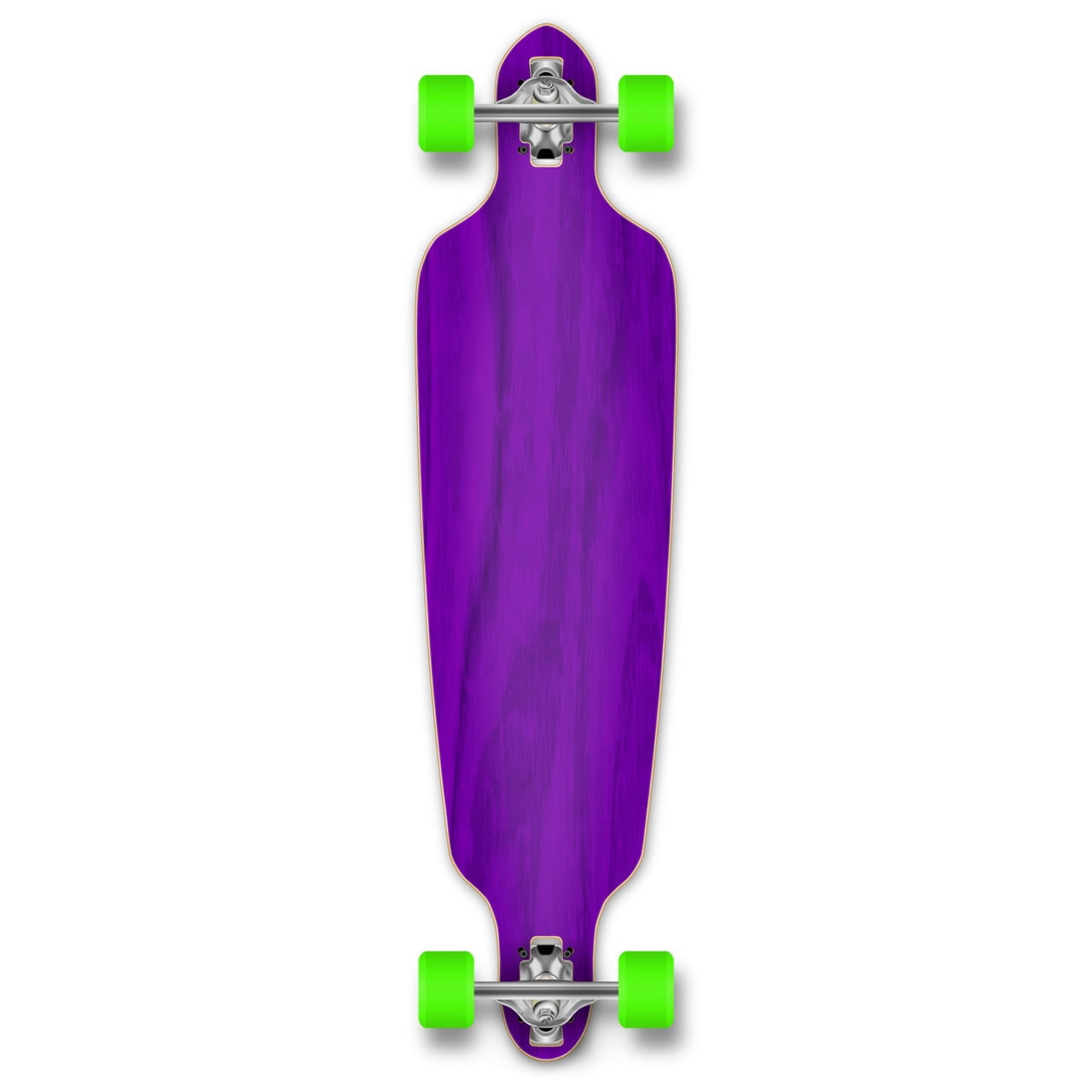 Yocaher Drop Through Blank Longboard Complete - Stained Purple ...