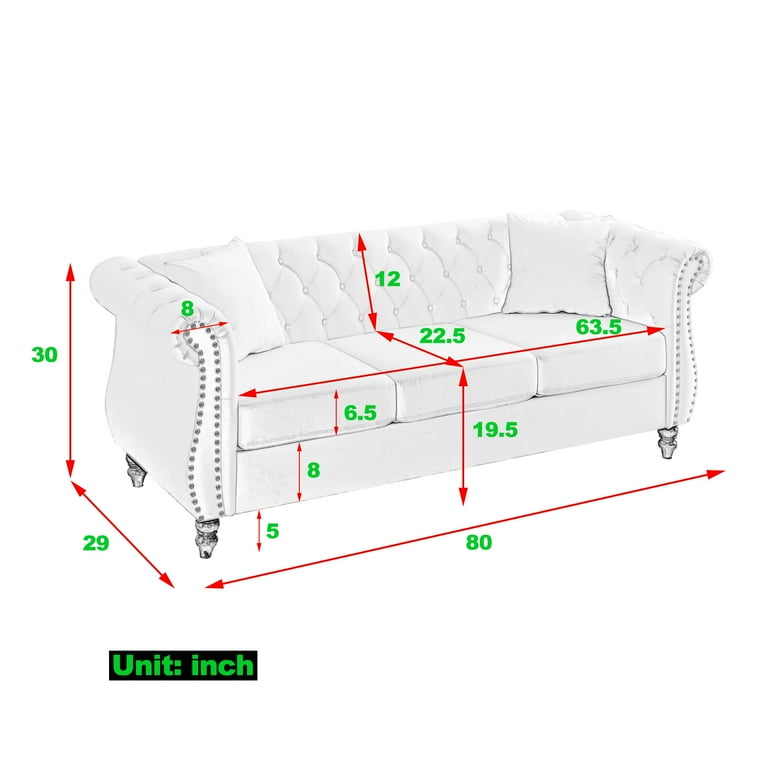 Chesterfield Sofa Frame Dimensions | Baci Living Room