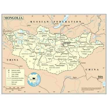 Iconic Arts Laminated 24x31 Poster: Political Map - Map Asia - Walmart.com