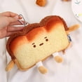 Cartoon Toast Shape Plush Coin Purse, Pouch Bags Portable Plush Wallet ...