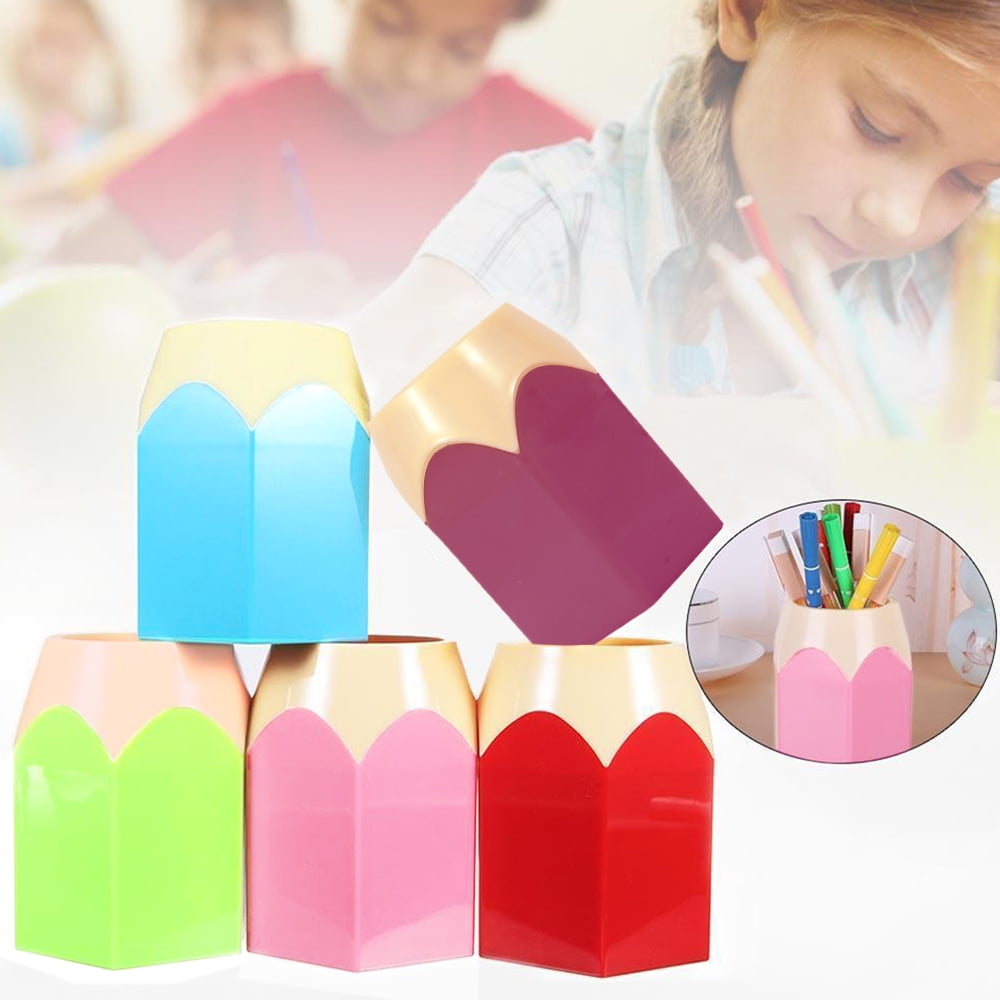 NKTIER Multifunctional creative cute pencil heads hit color pen holder ...