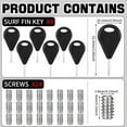 6 Pcs Surf Fin Key Surfing Surf Fin Key with 24 Pcs Fin Screws ...