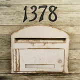 Hy-Ko 4 Inch House Address Number 1, Textured Black Plastic with Nails ...