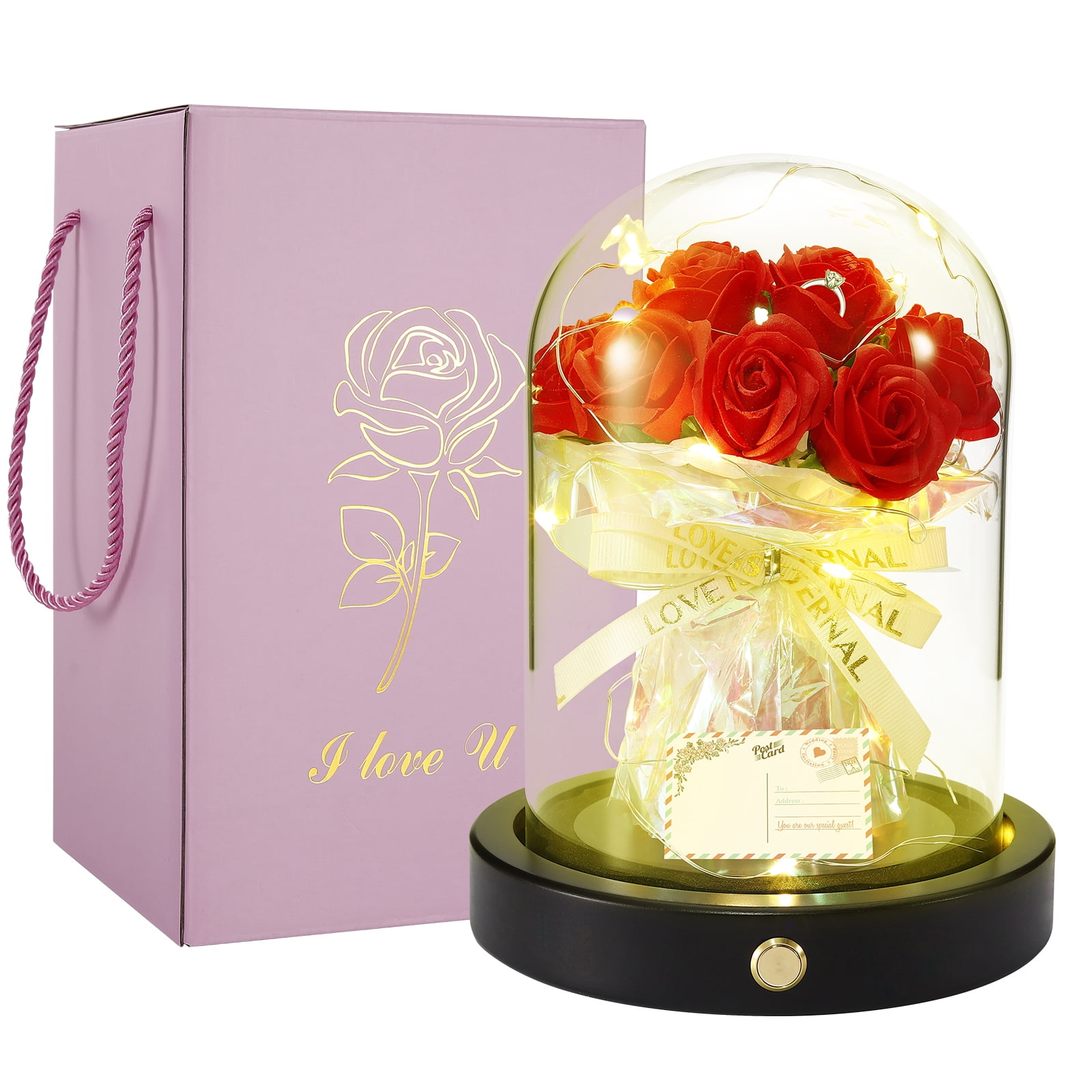 iMucci Forever Preserved Flowers Roses Gifts for Women, Artificial ...