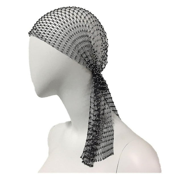 Rhinestone Mesh Headband Glitter Crystal Hairband Stretchy Black ...