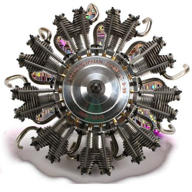 9-Cyl 99cc 4-Stroke Glow Radial Engine - Walmart.com - Walmart.com