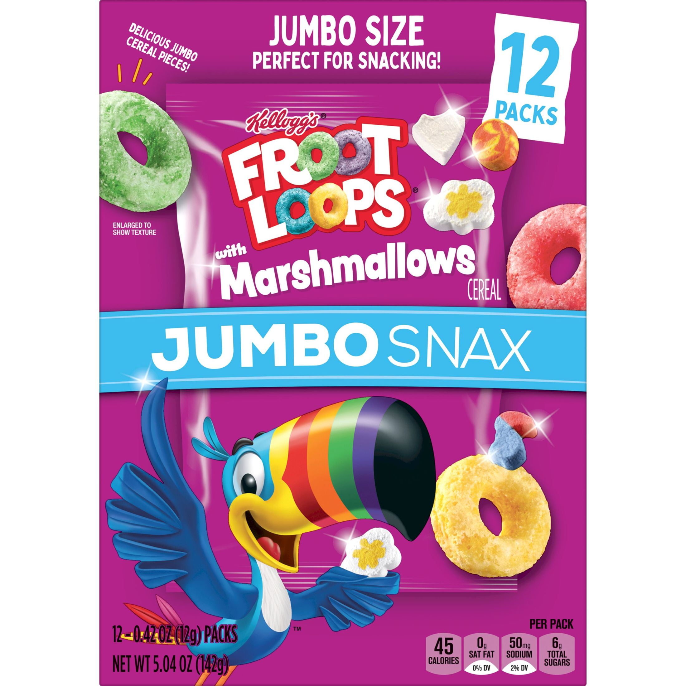 Buy Kelloggs Jumbo Snax Froot Loops Original With Marshmallows Cereal