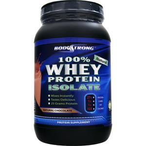 BodyStrong 100% Whey Protein Isolate - Natural Chocolate 2 lbs ...