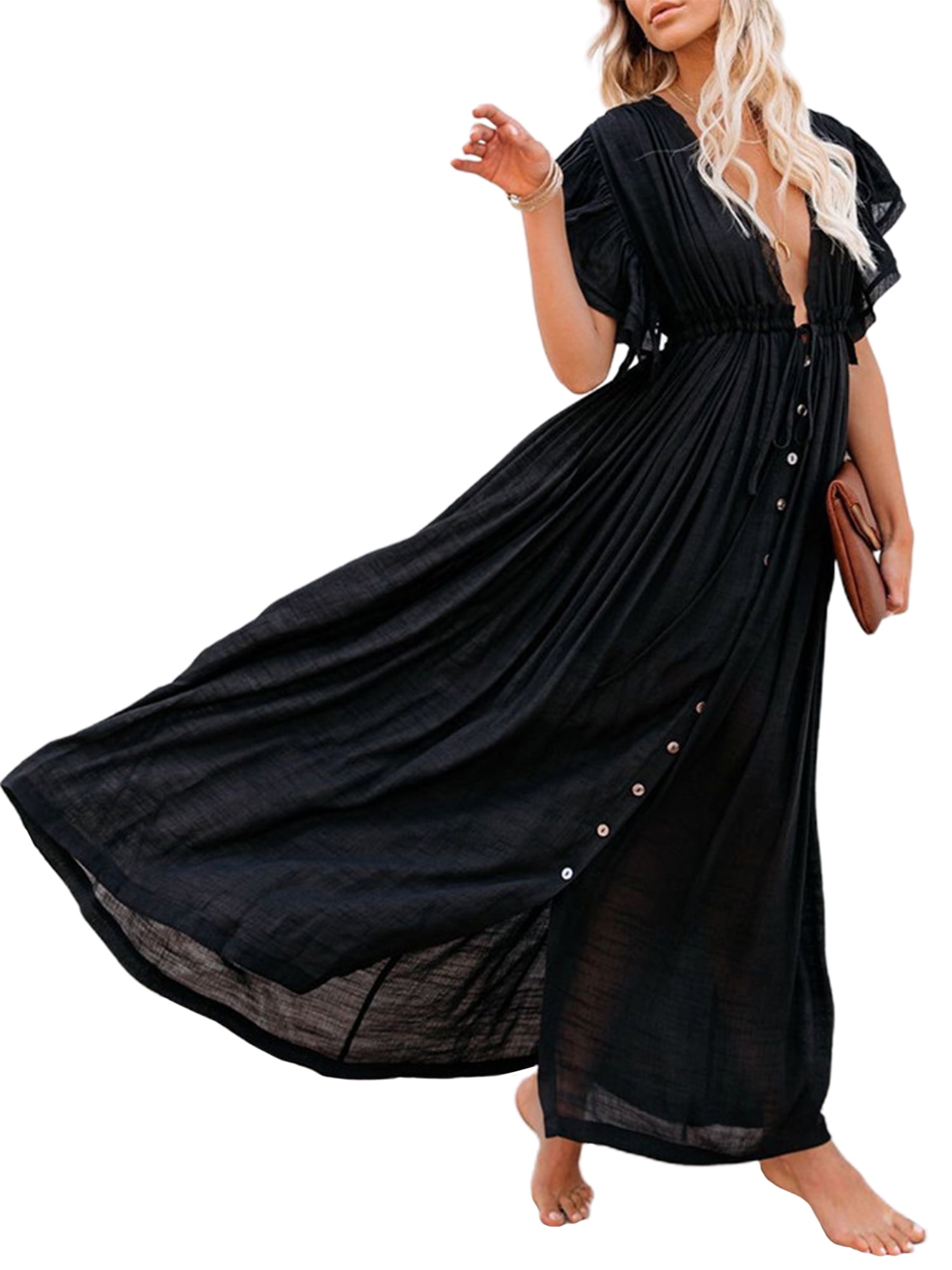 Women Beachwear Turkish Kaftans Long Swimsuit Cover up Caftan Beach ...