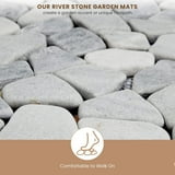Set of 3 12” Square Marble Riverstone Stepping Stones Garden Mats ...