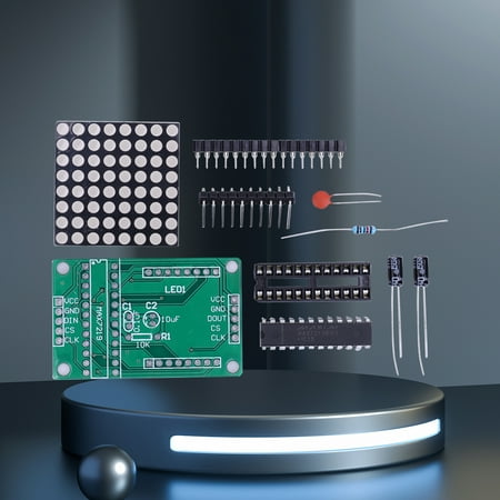 Peggybuy MAX7219 Dot Matrix Module Portable 5V Red LED Dot Matrix ...