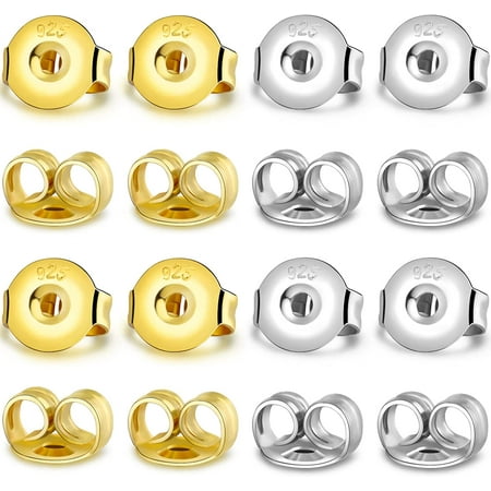 Butterfly Earring Backs, 925 Stering Silver Earring Backs Gold Plated ...