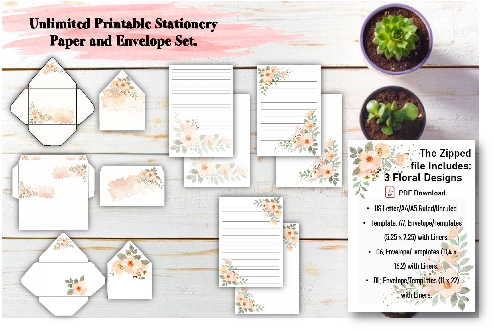 travel stationery paper instant download stationery paper pack ...