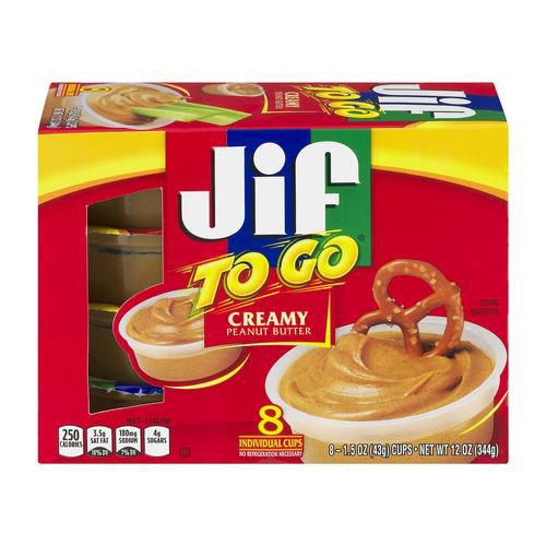 Jif to Go Peanut Butter 1.5 Oz. 8/Box - Walmart.com