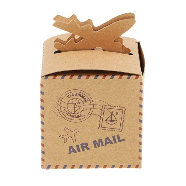 VONKY 50Pcs European Vintage Airplane Candy Box Wedding Candy Packaging ...