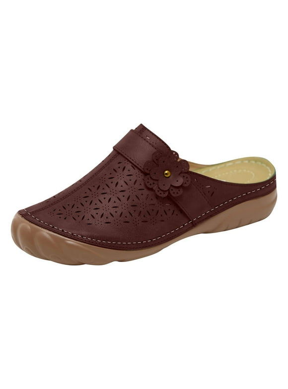 Closed Toe Slides Womens