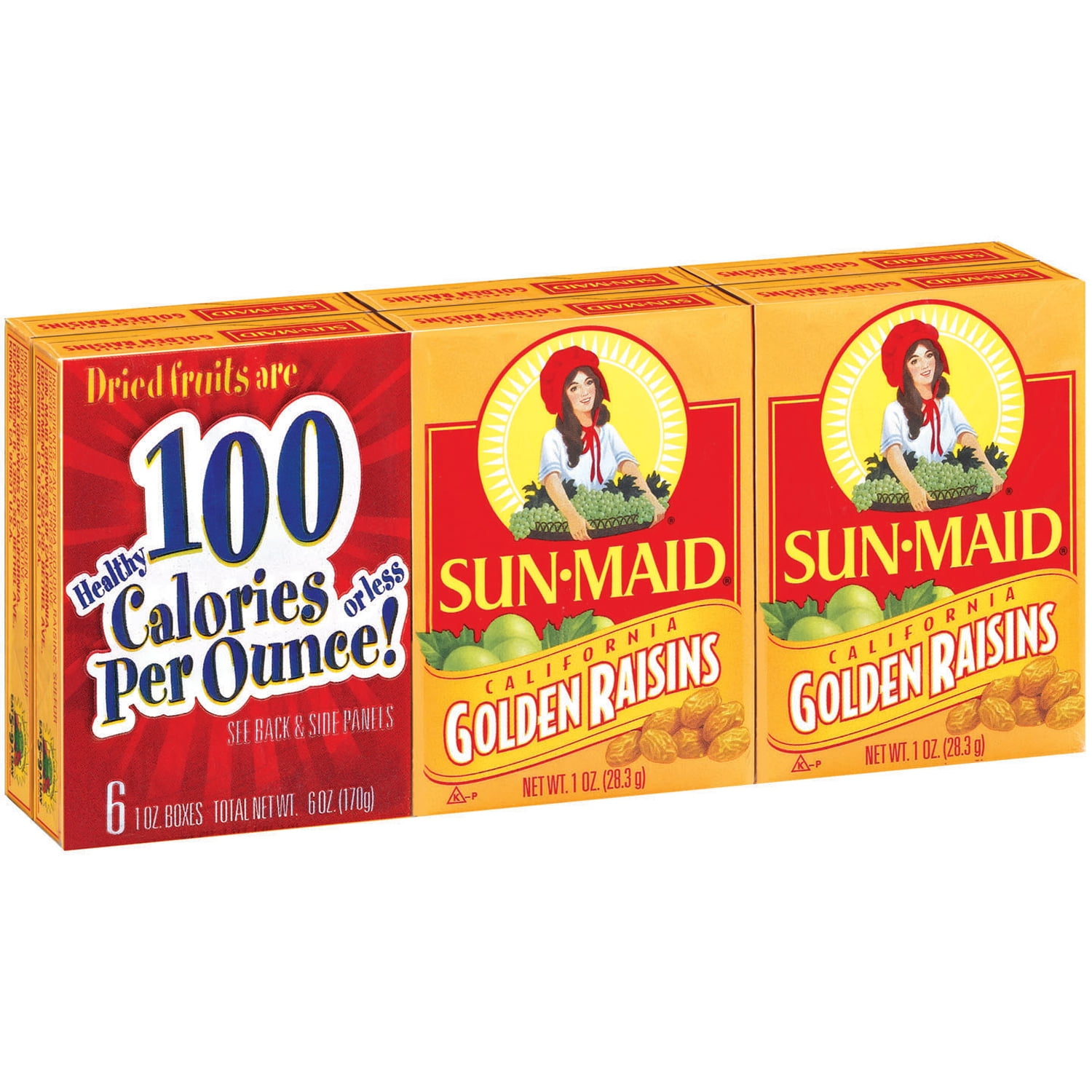 Sun-Maid California Golden Raisins, 1 Oz., 6 Count - Walmart.com