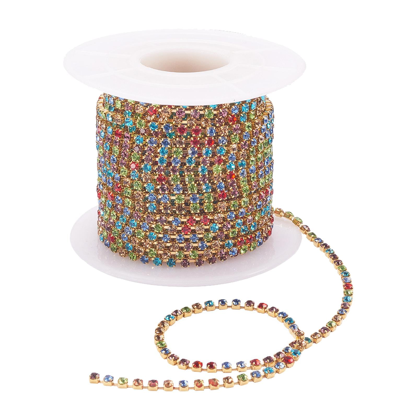 10 Yard Crystal Close Chain Sewing Craft 2mm Cup Chain, make some decor ...
