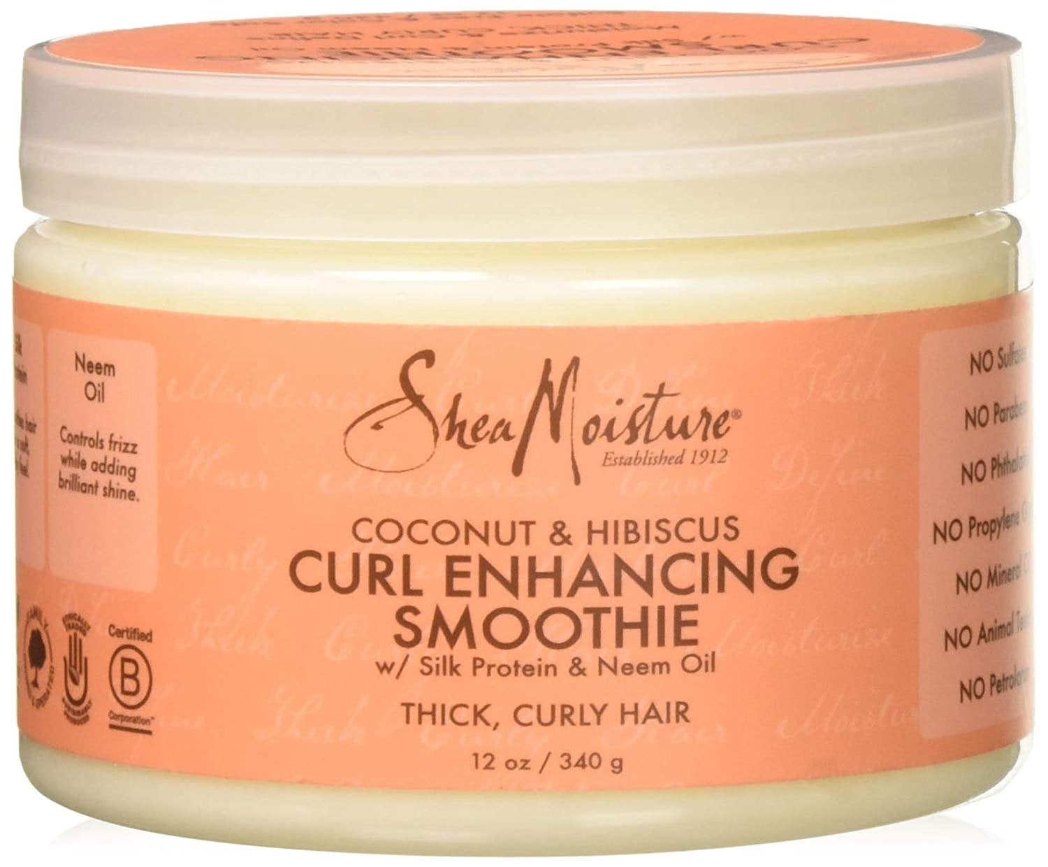 Shea Moisture Coconut and Hibiscus Curl Enhancing Smoothie 12 Ounce ...