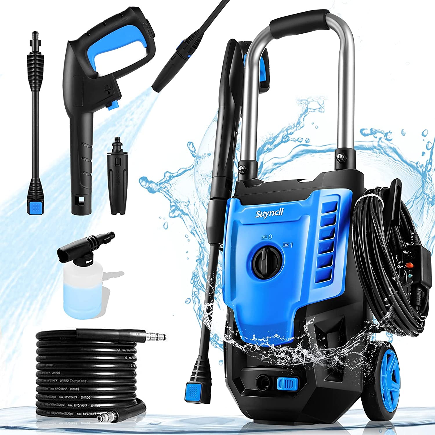 Electric Pressure Washer Powered 2.5 GPM Power Washer 1800W High ...