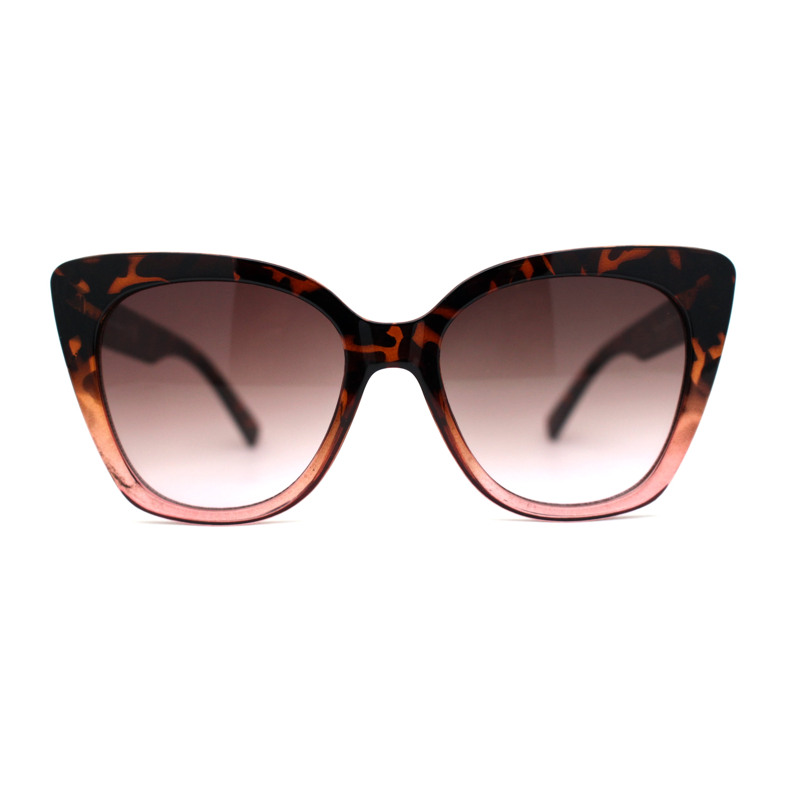 Womens Classic Oversized Cat Eye Gothic Plastic Sunglasses Tortoise