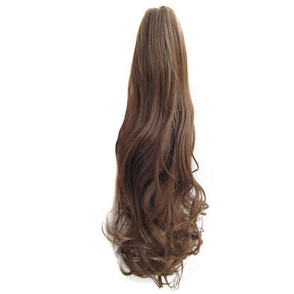 55cm Women Girls Long Curly Wavy Ponytail Extension Synthetic Hair ...