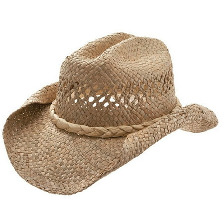 Straw Cowboy Hat-Natural Roll - Walmart.com