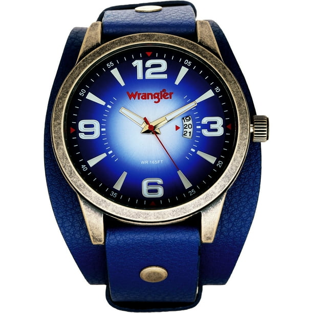 Wrangler - Wrangler 50mm Blue Dial, Blue Strap Watch - Walmart.com ...