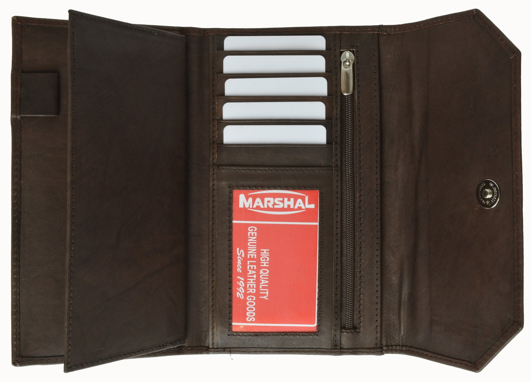 Ladies Genuine Leather Checkbook Holder Credit Card ID Organizer Wallet ...