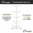 Champion Sports Double Medicine Ball Tree , White, 22.5 InchL X 11 ...