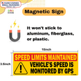 Vehicle Speed is Monitored by GPS Speed Limits are Maintained Magnet ...