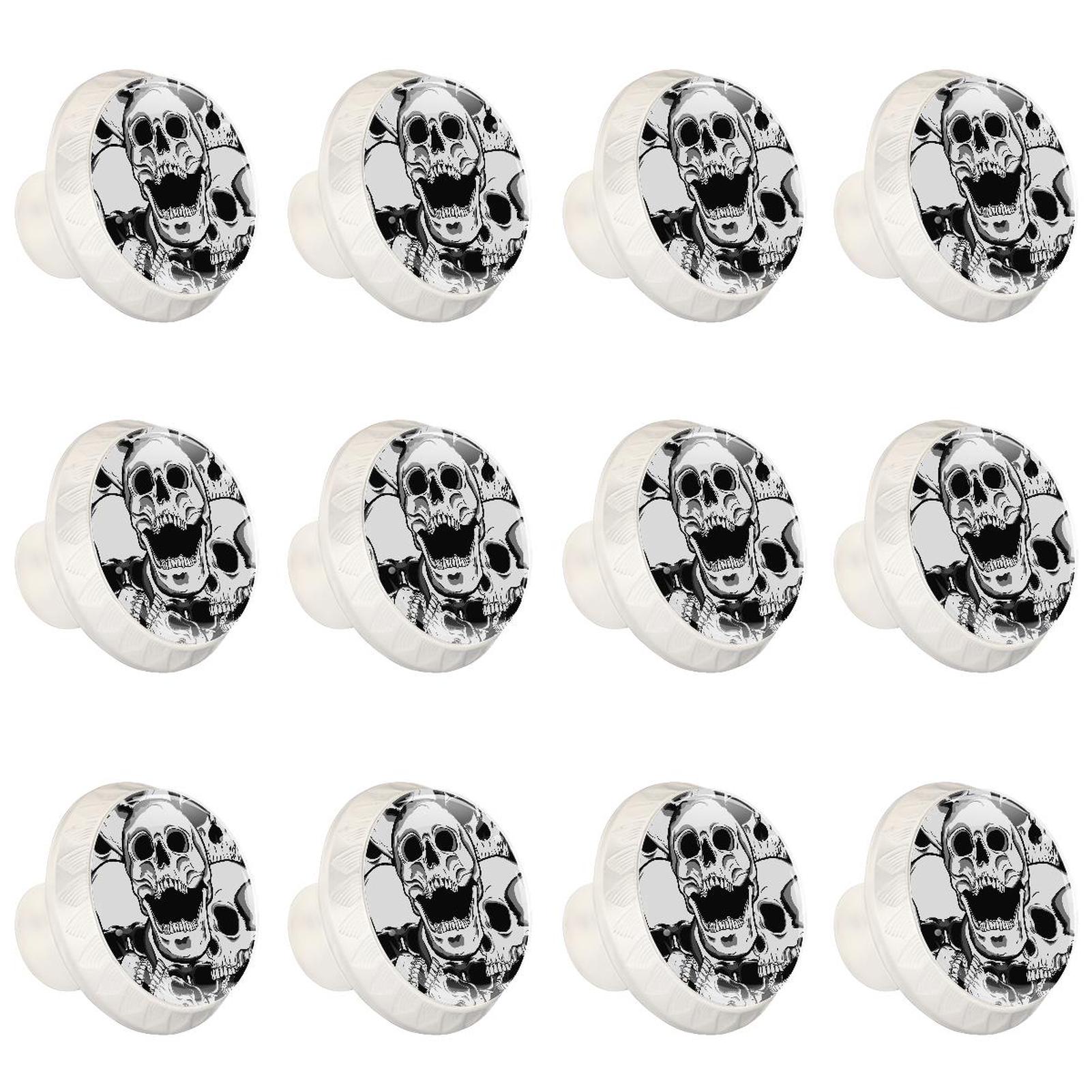 12 Pcs Skull Knobs for Kitchen Cabinet Cupboard Dresser Bookcase Drawer ...