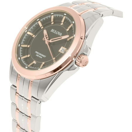 Bulova - Men's Precisionist 98B268 Silver Stainless-Steel Quartz Watch ...