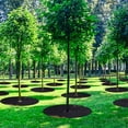 Tripumer 8 Pcs Black Tree Protector Mat 20.4 inch Non Woven Tree Rings ...