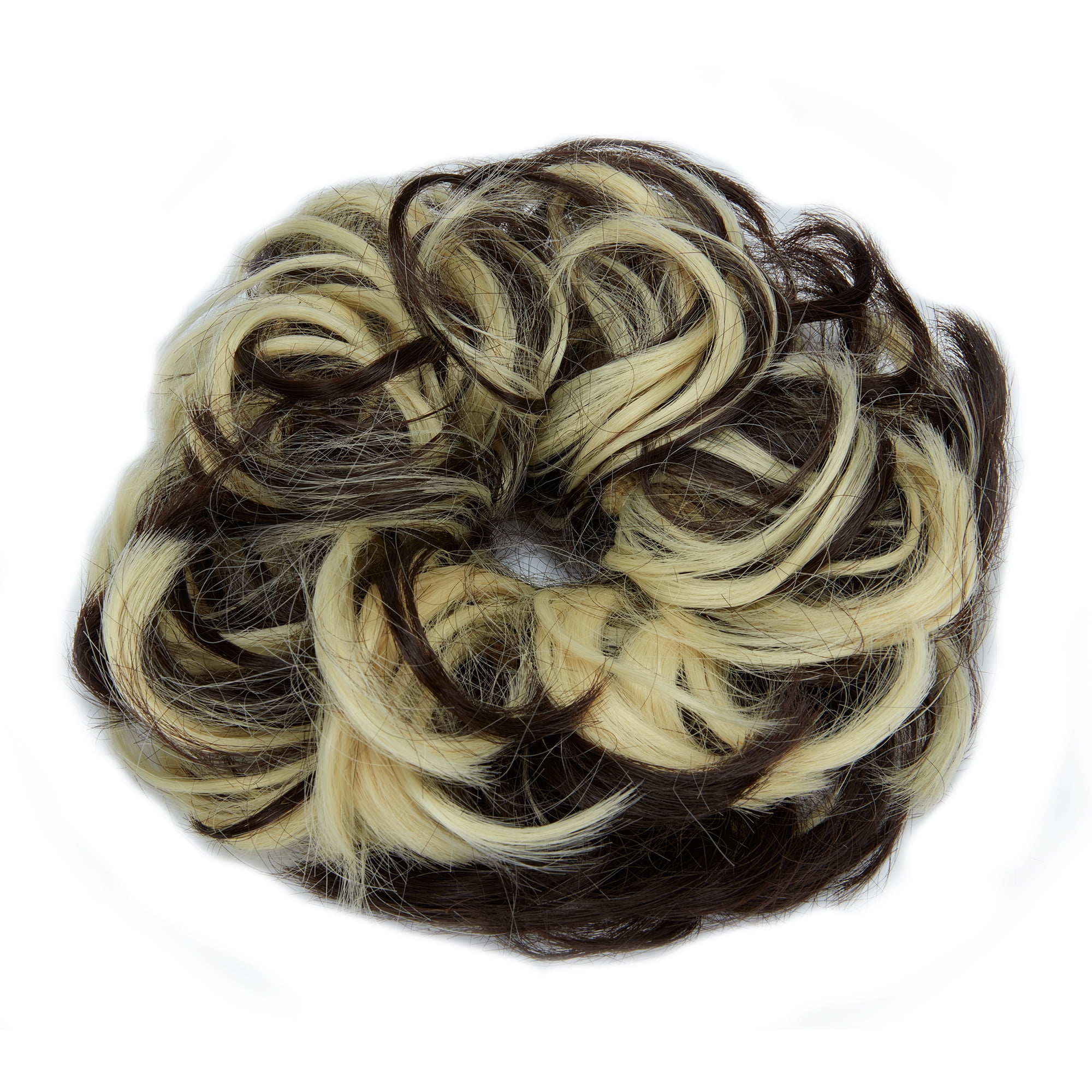 Pony Tail Hair Extension Bun Hairpiece Wrap Chignon Big Wave Curls ...