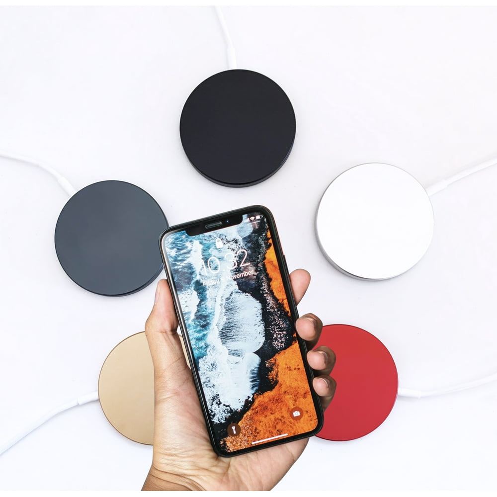 Portable Wireless Charging Pad with Magnetic Pad-Black - Walmart.com ...