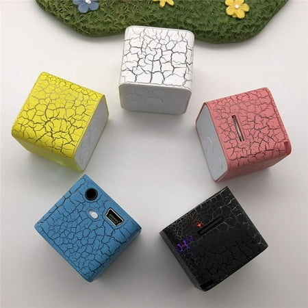 Mini External Small Speaker LED Luminous TF Card Square Good Sound ...