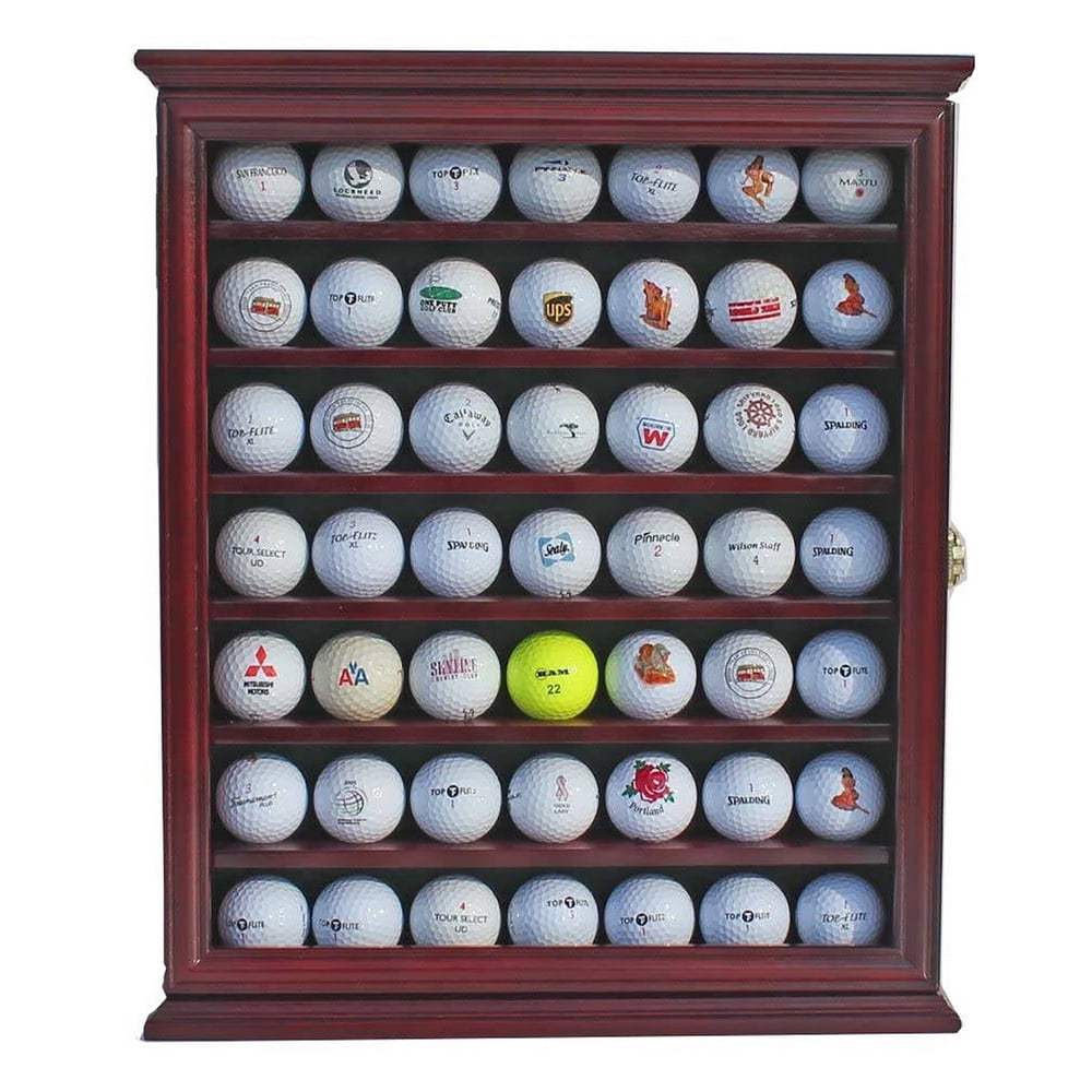 Cfowner 49 Golf Ball Display Case Cabinet, Frame Display Case with w/98 ...