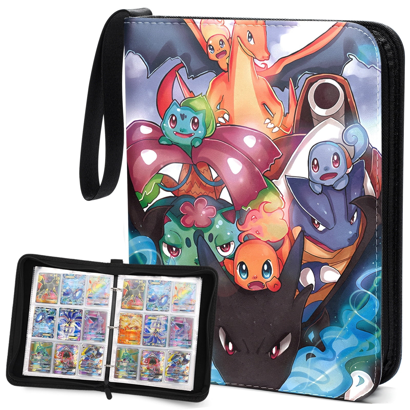 Trading Card Binder, 9-Pocket Album Book Holder for TCG Game, Fits 900 ...