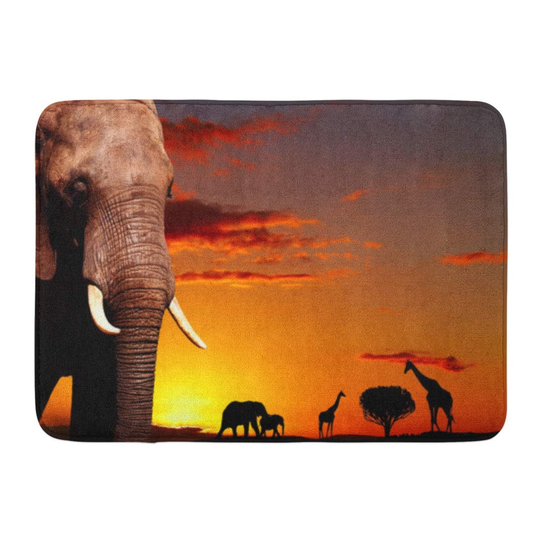 GODPOK Orange Safari Red Elephant African Nature Concept Colorful ...