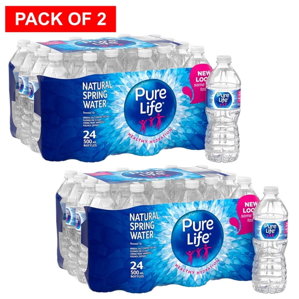 Pure Life 100% Natural Spring Water 24 Count, 500ml (2 Pack) - Walmart.ca