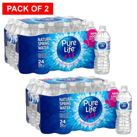 Pure Life 100% Natural Spring Water 24 Count, 500ml (2 Pack) - Walmart.ca
