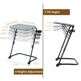 Mainstays Adjustable Folding TV Tray with Cup Holder, Gray - Walmart.com