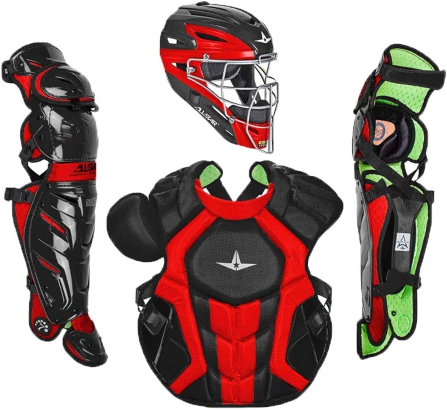 All-Star System7 Axis NOCSAE Adult Two Tone Baseball Catchers Set ...