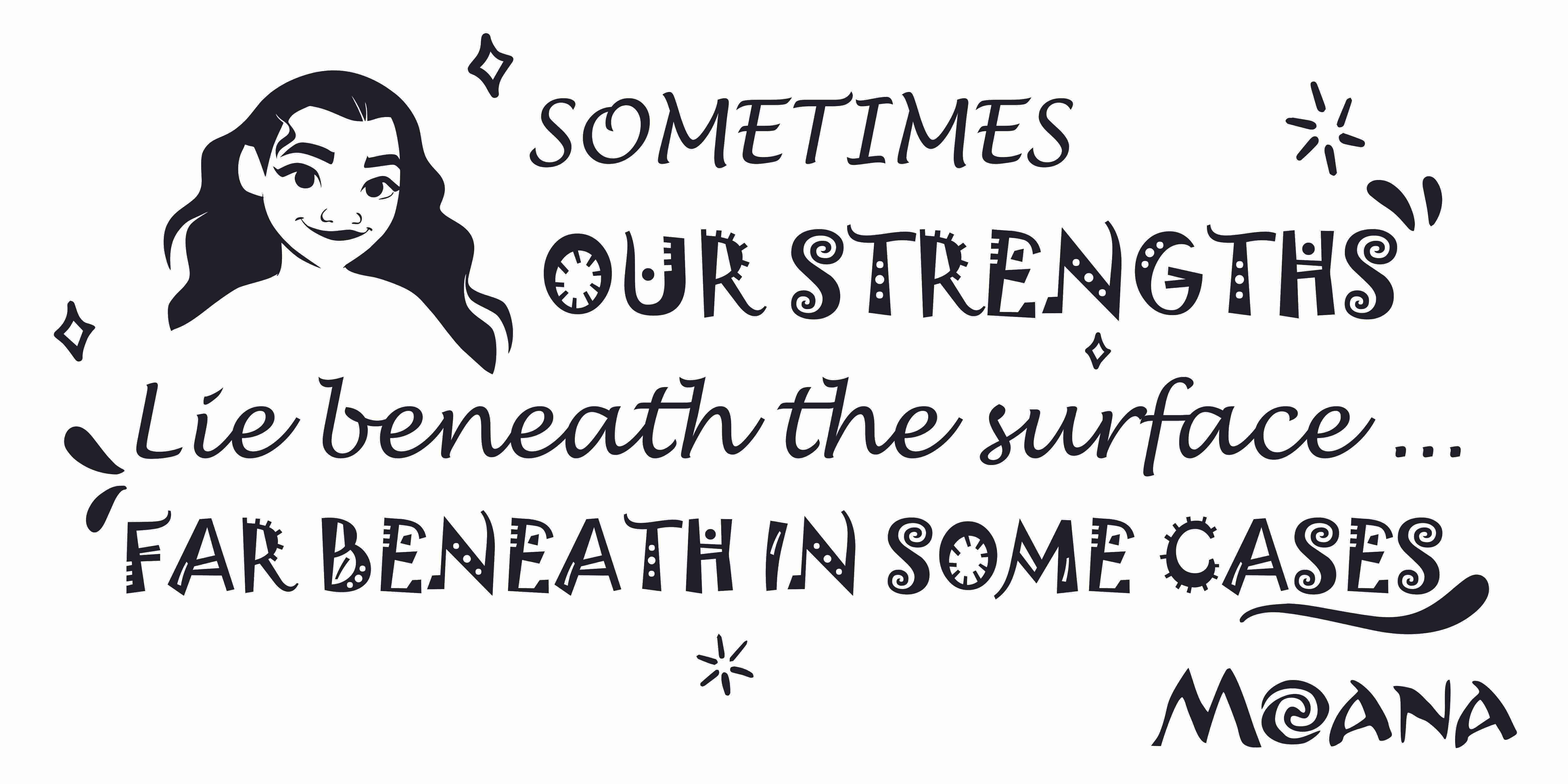 Inspirational Walt Disney Movie Moana Wall Decal Quote - Sometimes Our ...