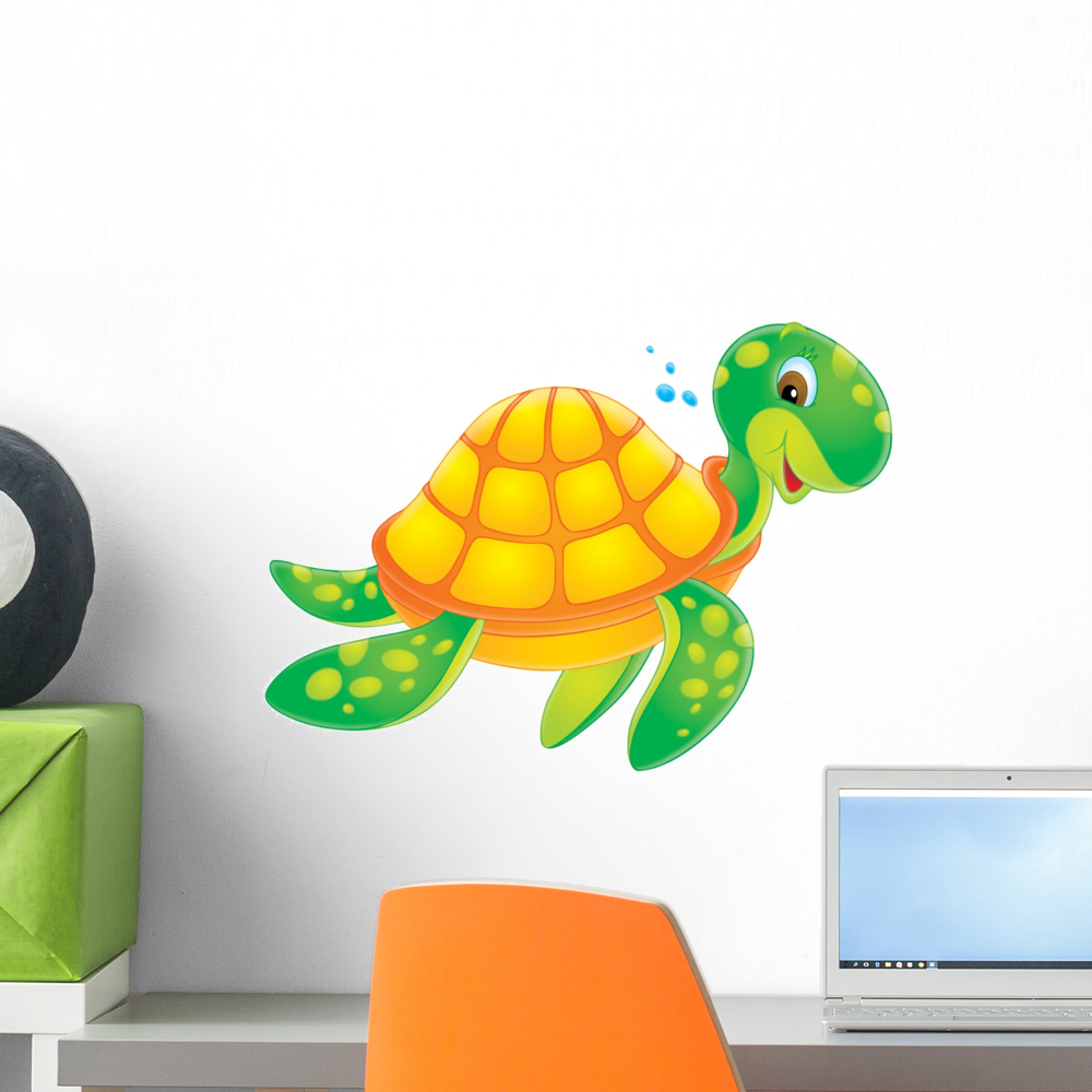 Turtle Wall Mural Decal Sticker, Wallmonkeys Peel & Stick Vinyl Graphic ...
