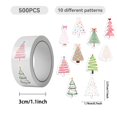 500Pcs/Roll Holiday Tree Stickers Durability PVC Cartoon Patterns ...