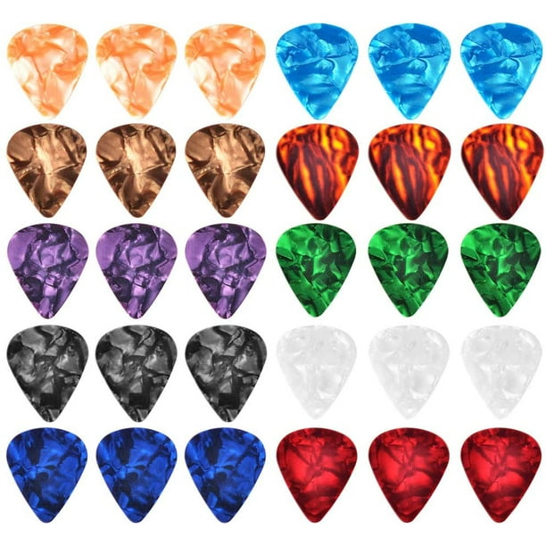 Haobase 30 Pcs Guitar Picks Variety,Colroful Premium Celluloid Picks ...