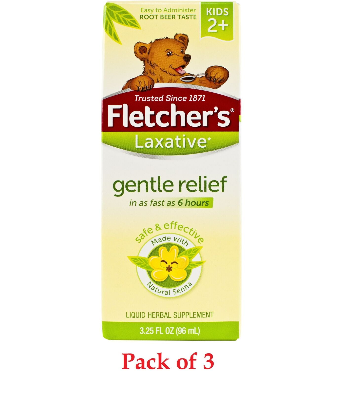 Fletcher's Laxative Gentle Relief Liquid Herbal Supplement, 3.25oz, 3 ...